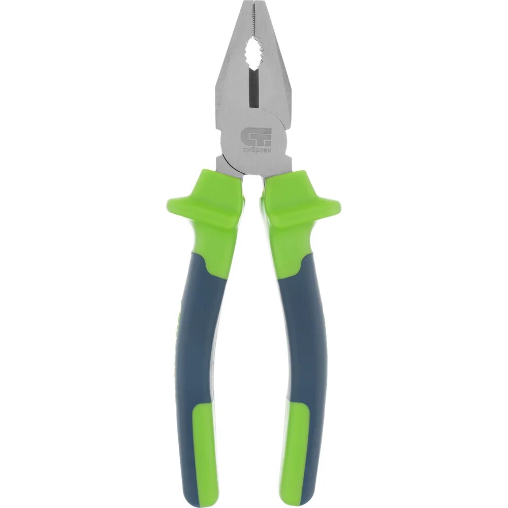 СИБРТЕХ Плоскогубцы комбинированные, 200 мм, двухкомпонентные рукоятки// 17052