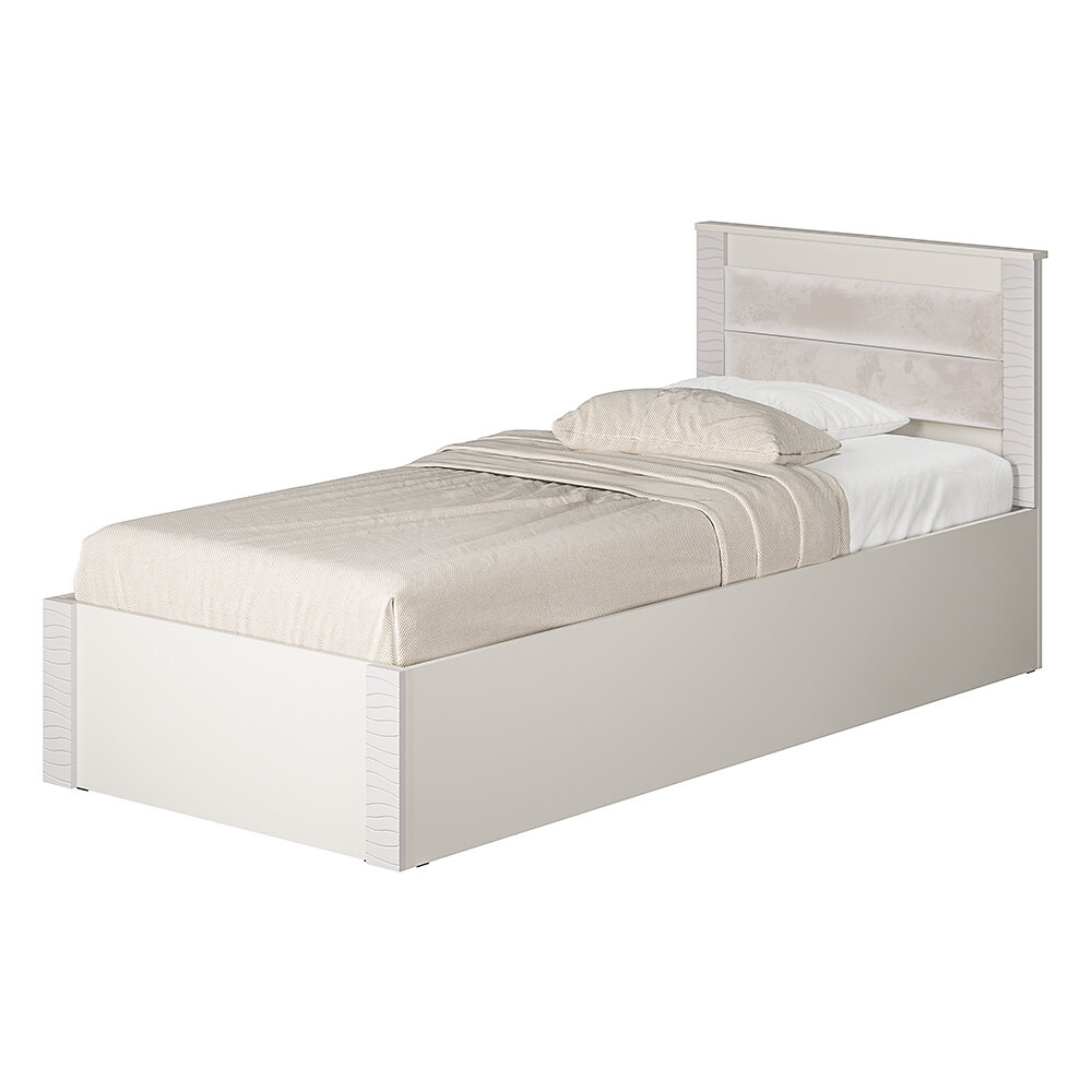 Кровать "Монако" КР-17 кашемир/MF03 + Настил реечный 0,9 (Мебелони)