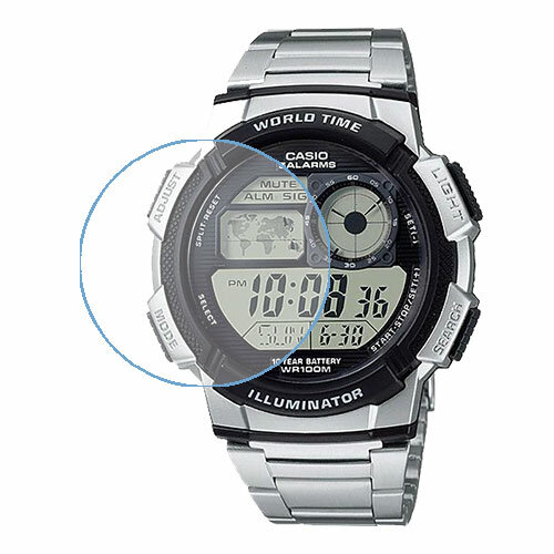 Скрин Мобайл защитный экран для часов Casio AE-1000WD-1AV из нано стекло 9H
