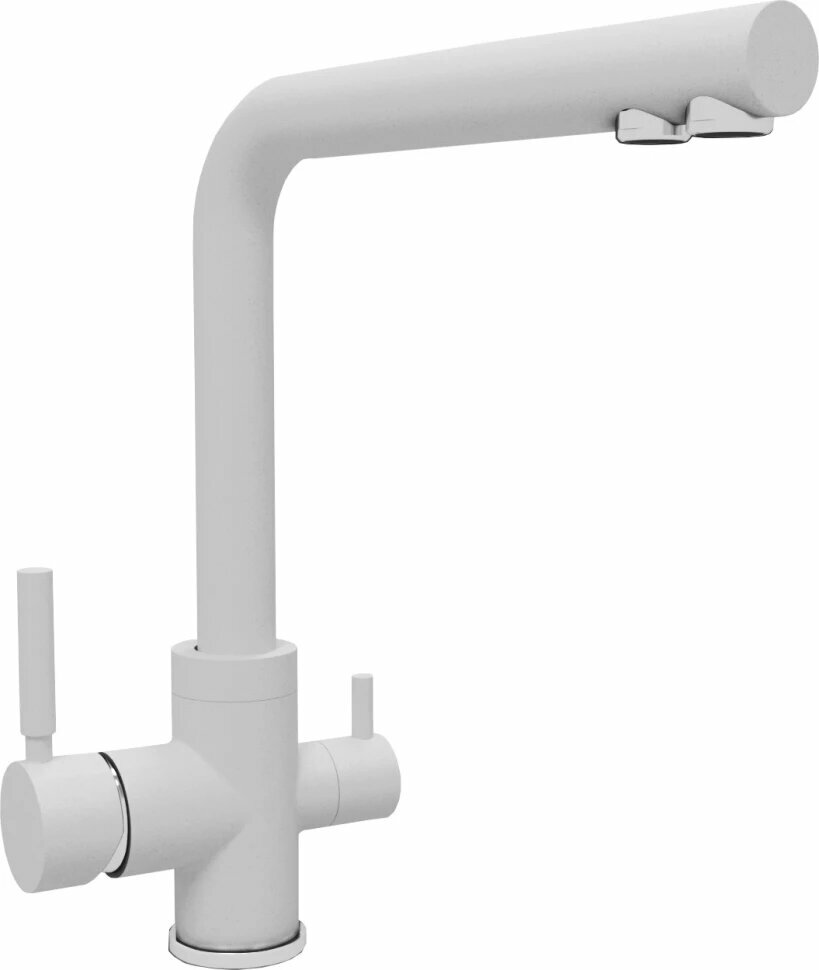 Смеситель для кухни Dr.Gans Акцент 339.06H.2123.401 с подключением к фильтру, белый