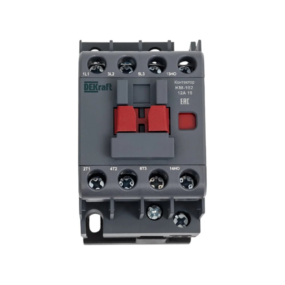 Контактор АСЗ DEKraft КМ-102, 3 Р, 12 А, 230 В, 1НО 22002DEK