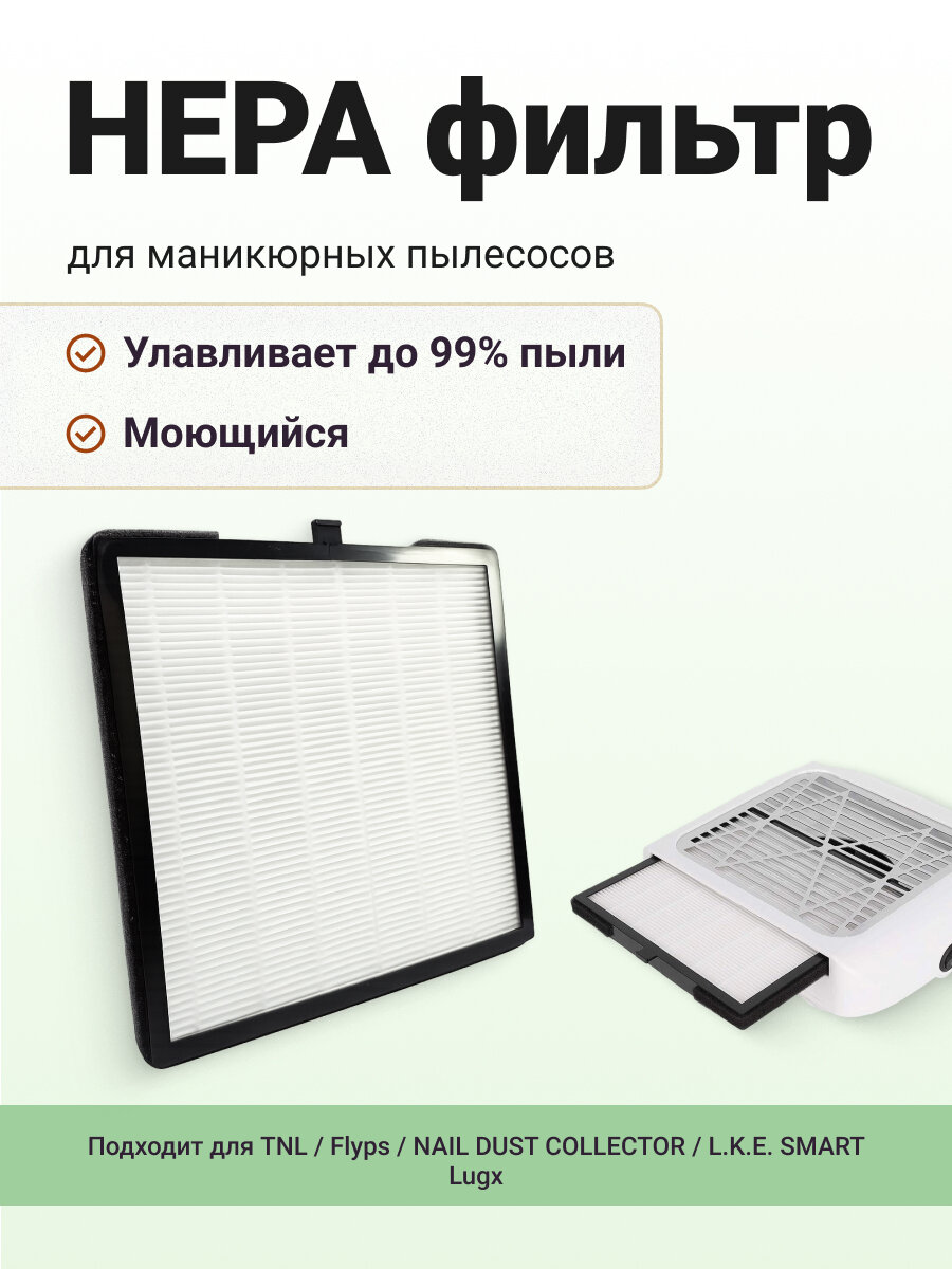 Фильтр ABC для маникюрного пылесоса универсальный для настольной вытяжки