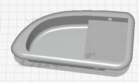 Toyota mark 2 90 накладка ручки двери правая (ракушка) (3D печать)