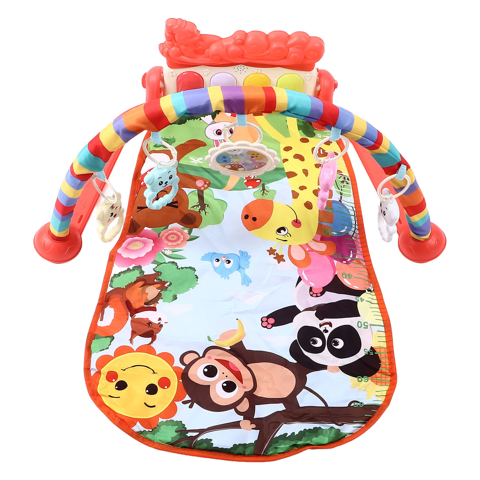 Детские игровые коврики, музыкальные развивающие ходунки, многофункциональное пианино, гимнастический комплекс, красный