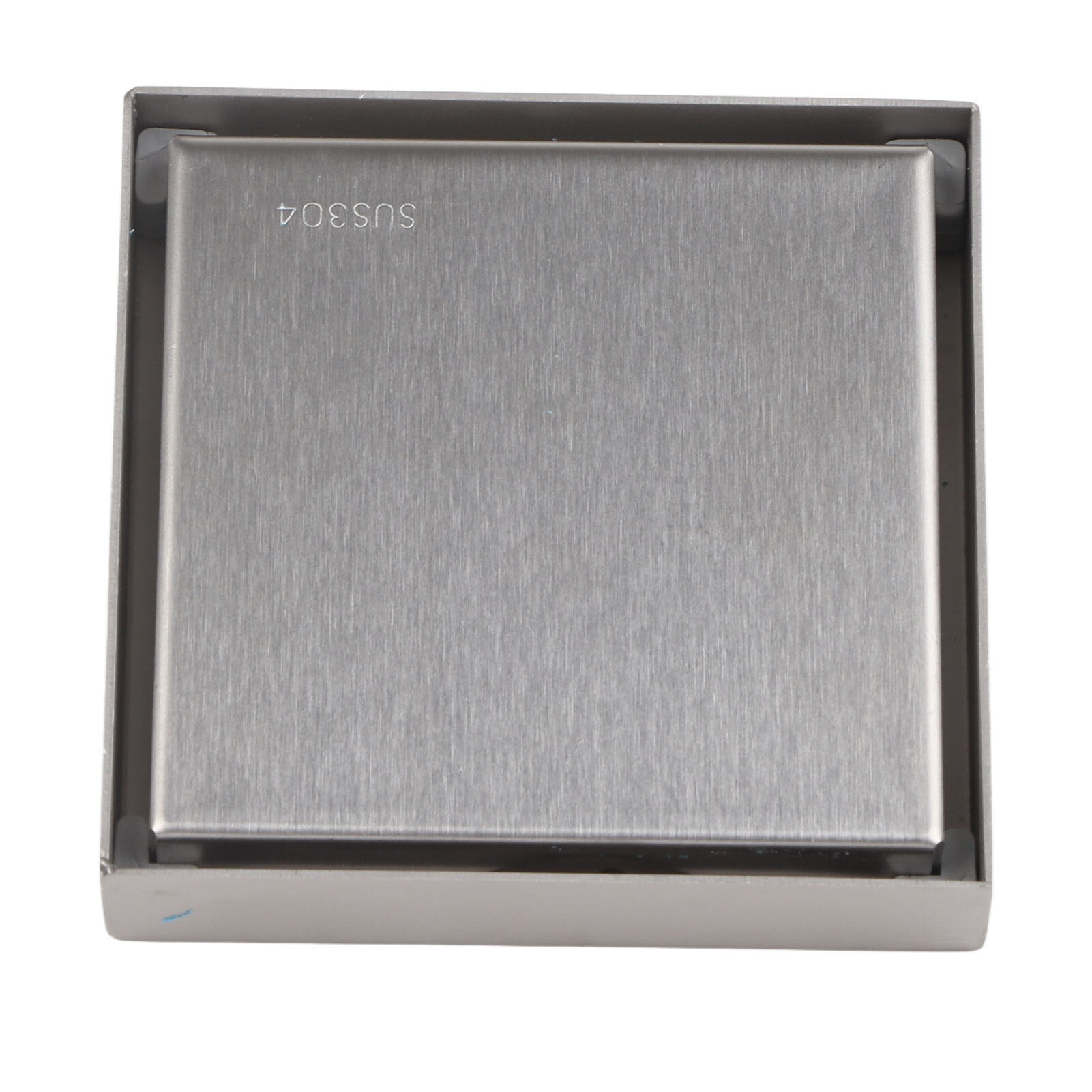 4-дюймовый квадратный невидимый слив для душа из нержавеющей стали с защитой от запаха, слив для пола в ванной комнате, толщина 1,3 мм, для укладки плитки, матовый