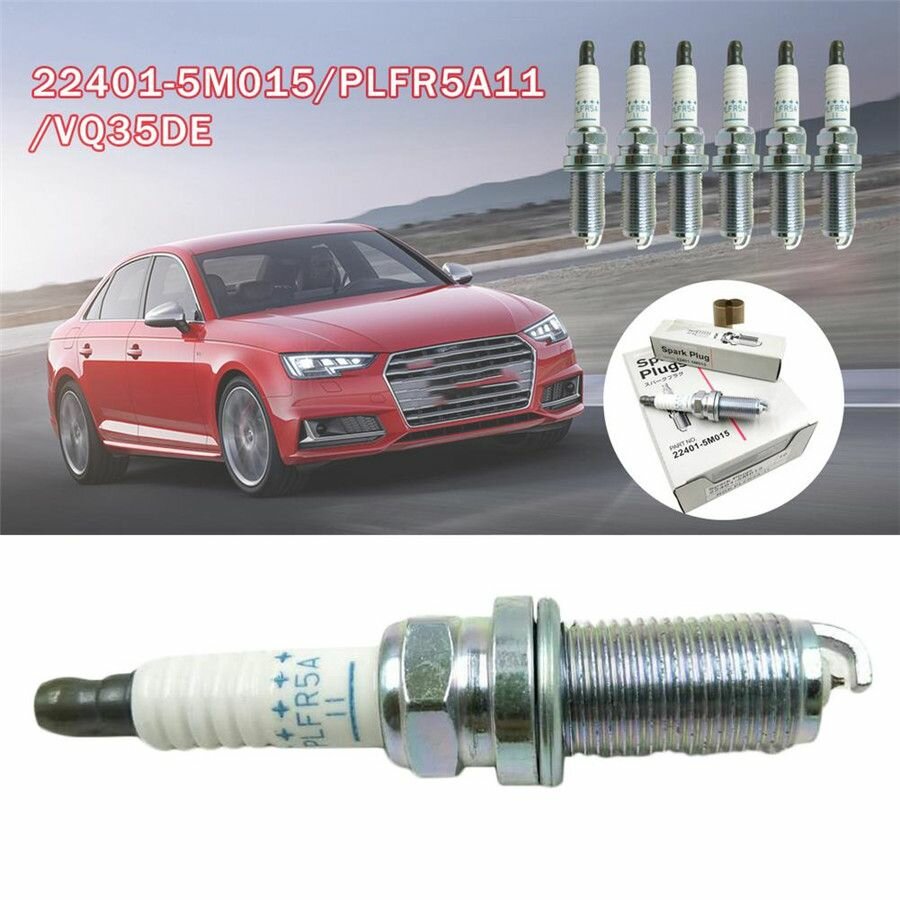 6шт Лазерная Платиновая Свеча Зажигания Для Nissan Infiniti # 22401-5M015 PLFR5A11 VQ35DE