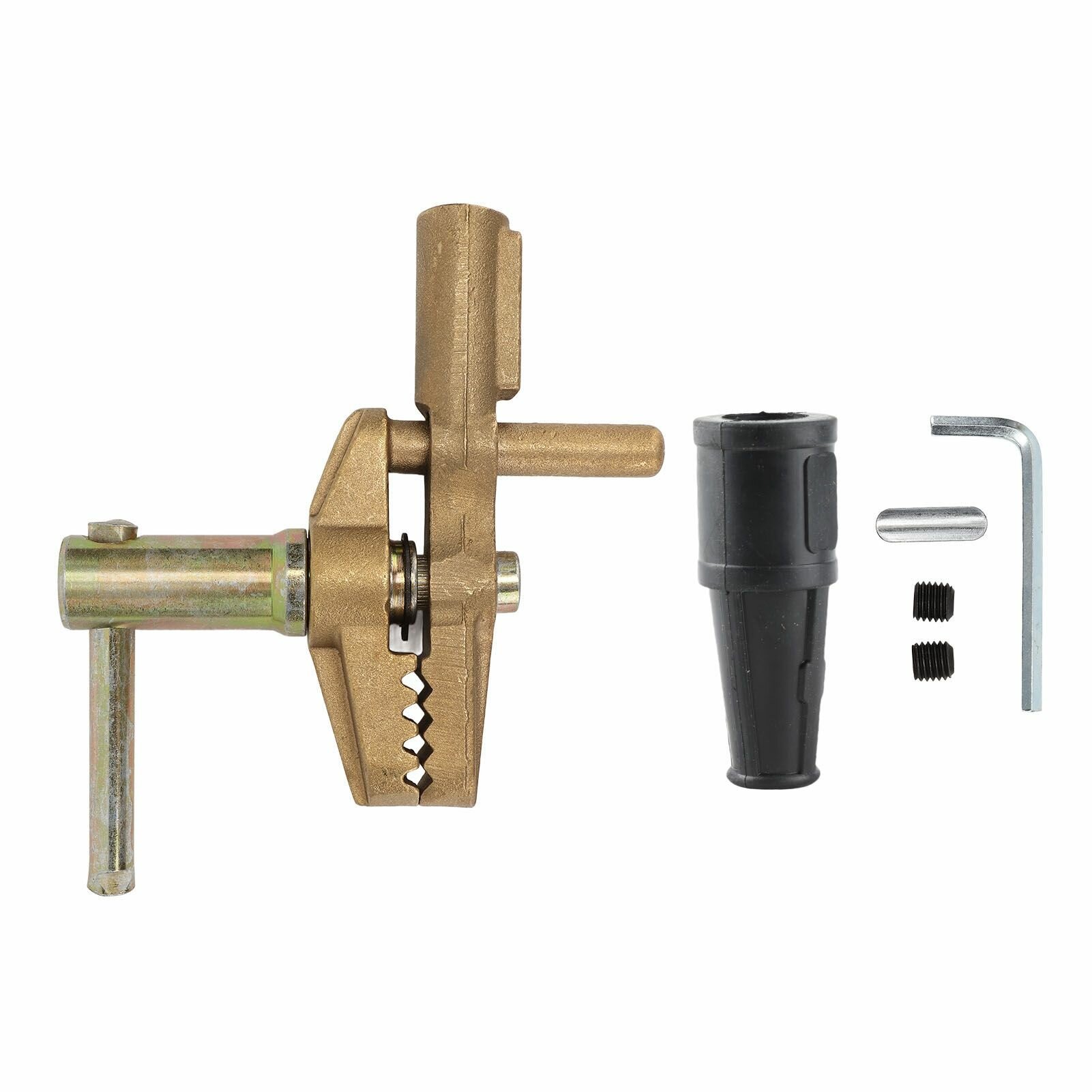 Заземляющий латунный сварочный зажим 800 А с резиновой втулкой, зажим заземления 35 мм, прочный сварочный разъем с высокой электропроводностью