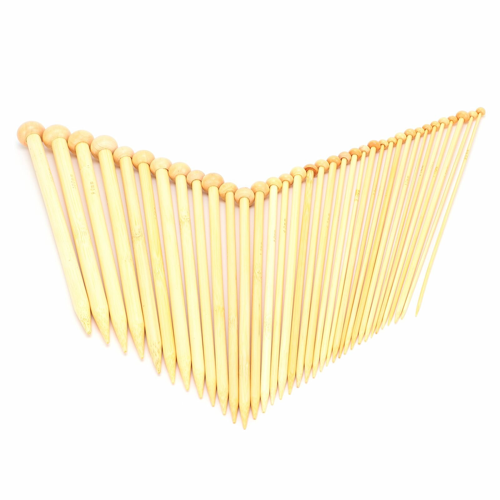 36 шт. вязальные иглы из отбеленного бамбука с одним кончиком для вязания крючком для шитья одежды, обуви, перчаток