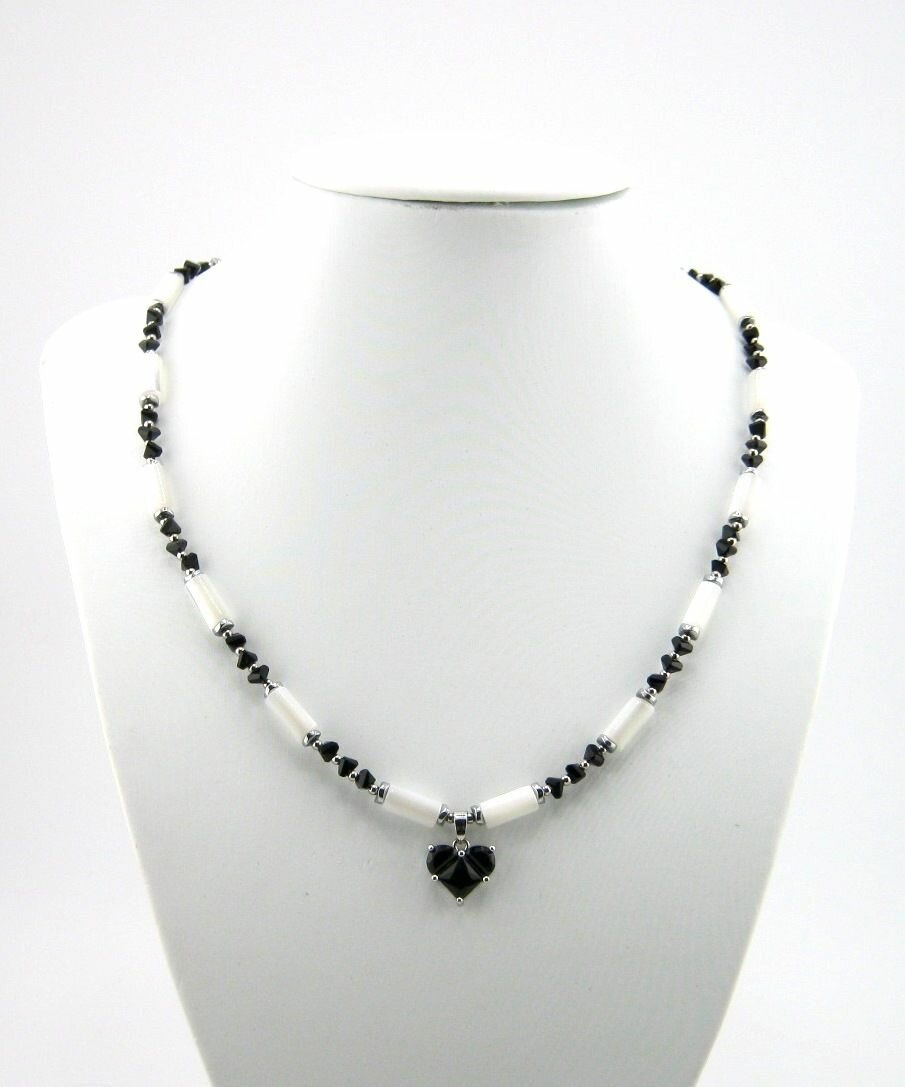 Колье, стекло, перламутр