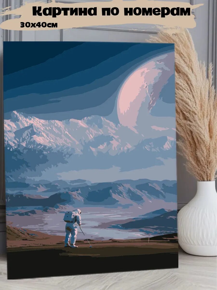Картина по номерам космонавт