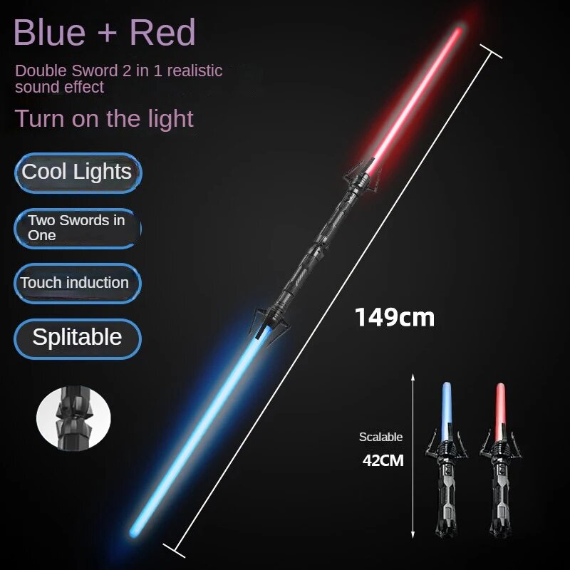 Двусторонний световой меч Blue-Red 149см