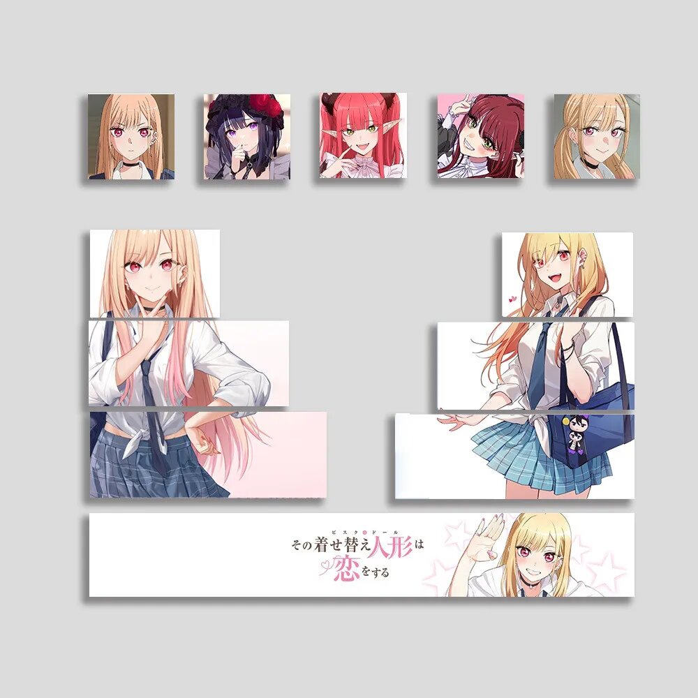 Колпачки для клавиш Kitagawa Marin Cherry Profile PBT Dye-Sub, механические колпачки для клавиш Aula Madlion Wooting, сделай сам, милые колпачки для клавиш в стиле аниме для девочек