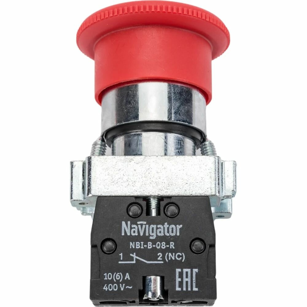 Кнопка Navigator NBI-B-07 Грибок, поворотная блокировка, d22мм, NC 82815