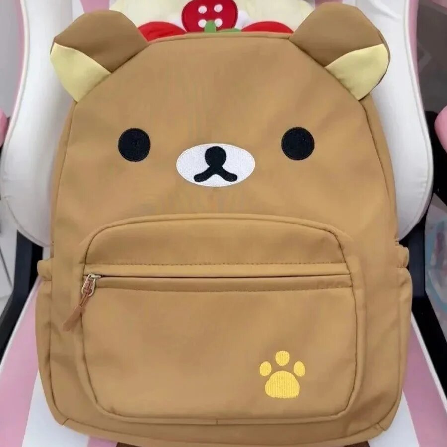 Kawaii Rilakkumas большой вместительный рюкзак японский мультфильм аниме студенческая школьная сумка для отдыха дорожная сумка водонепроницаемый нейлоновый рюкзак C