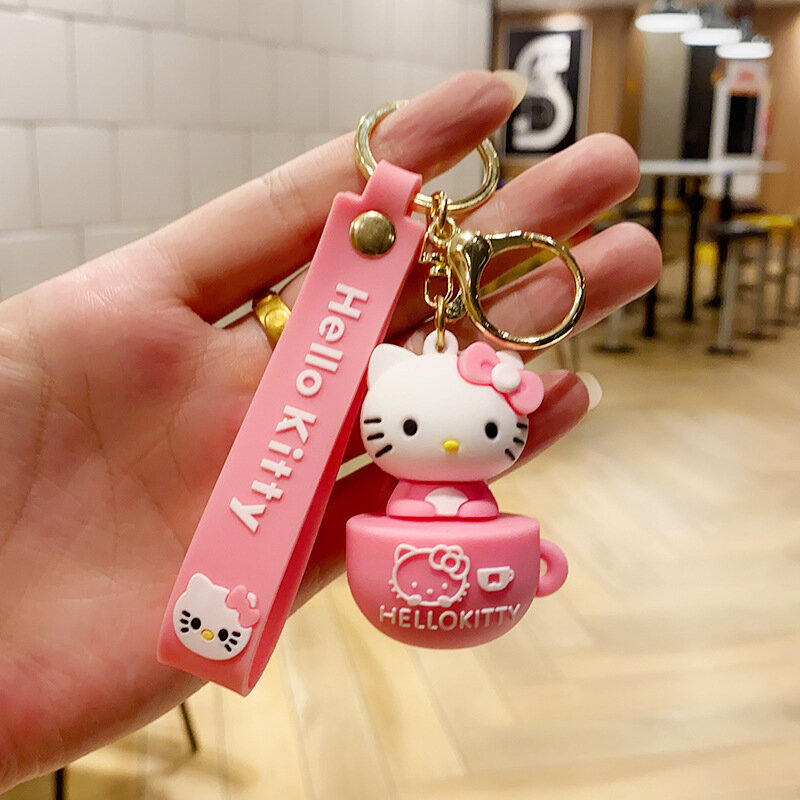 Брелок Hello Kitty, рюкзак Sanrio Hello Kitty для школьников, женский кулон, брелок для ключей, розовый KT Cat.