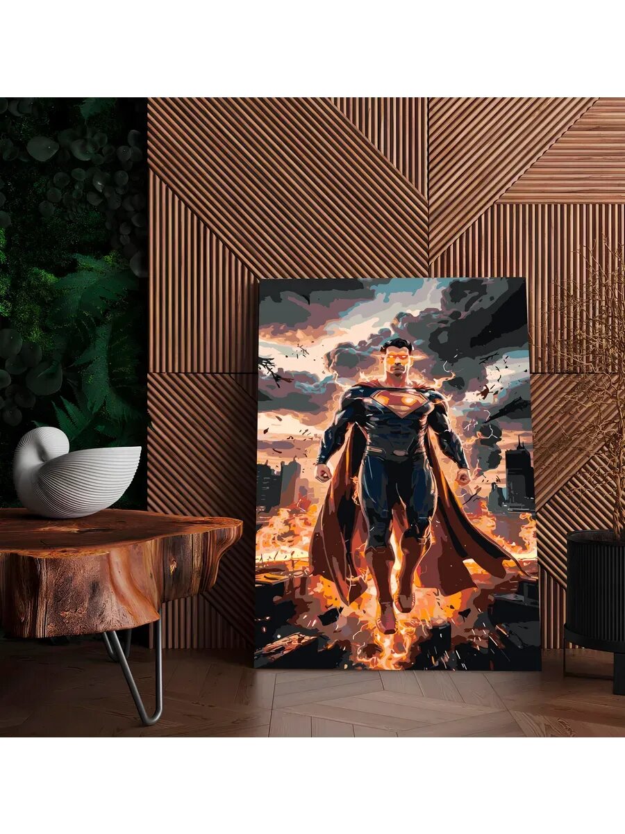Картина по номерам Супермен-Комиксы ДС