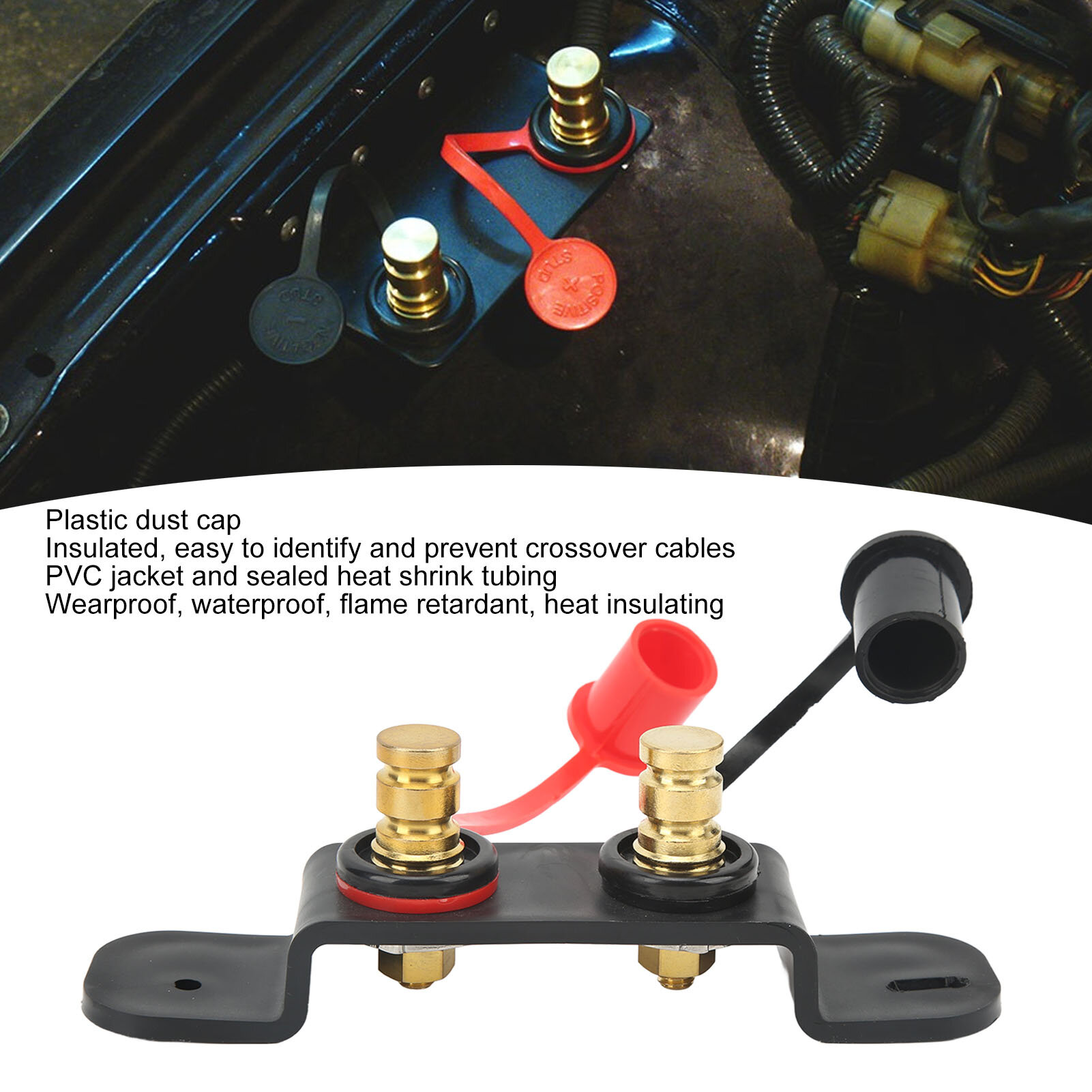 Удаленная перемычка клемм аккумулятора, зарядные клеммы с кабелем 4 калибра для UTV, ATV, автомобиля, грузовика, автофургона, трактора, лодки