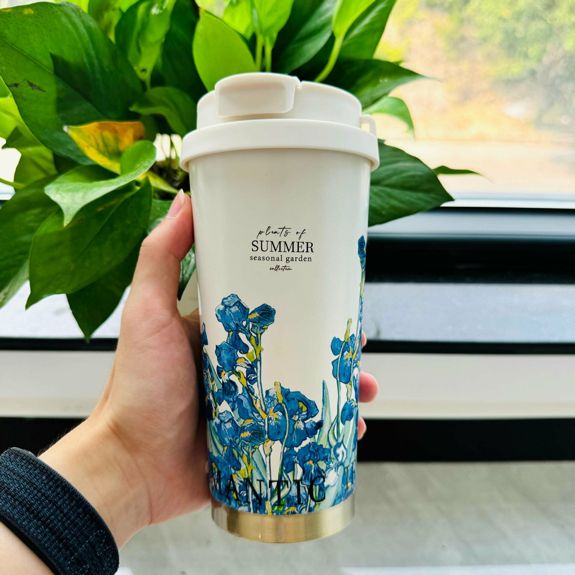 Автомобильная кружка для кофе с изображением ландышей, термобутылка для двух напитков из нержавеющей стали, женская бутылка для воды, бутылка для воды с принтом.