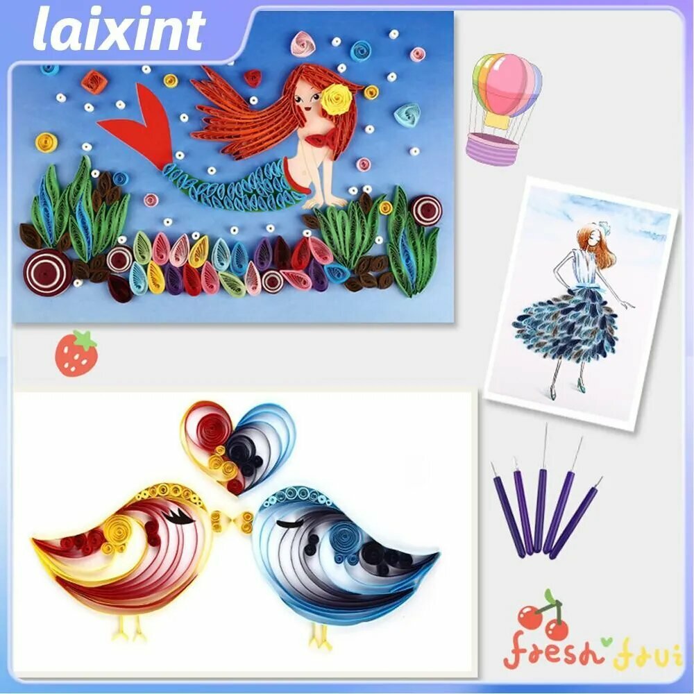 Квиллинг набор, качественные инструменты и материалы, для создания уникальных поделок