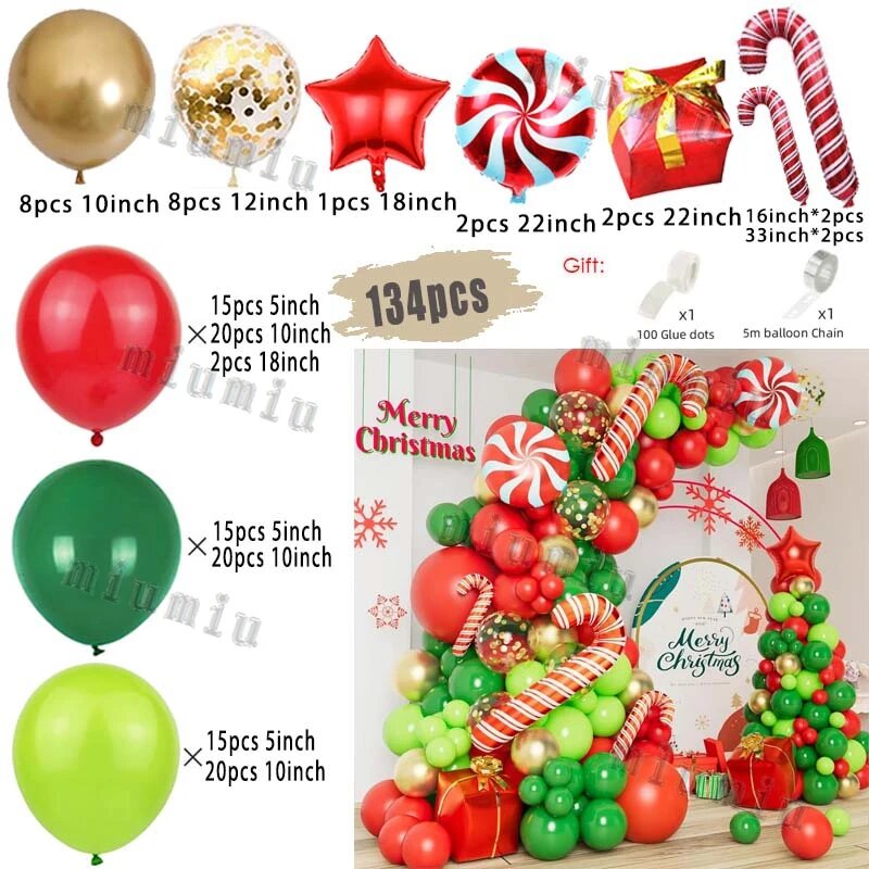 Рождественский набор арки из воздушных шаров SS28