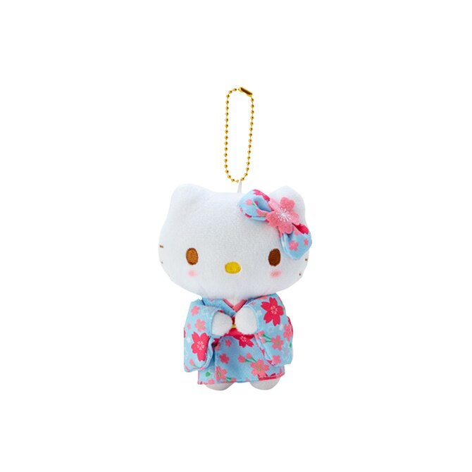 Санрио Hello Kitty Sanrio Вишневый цветок Кимоно Милый стиль Кукла Плюшевый Украшение 12 см Длина тела