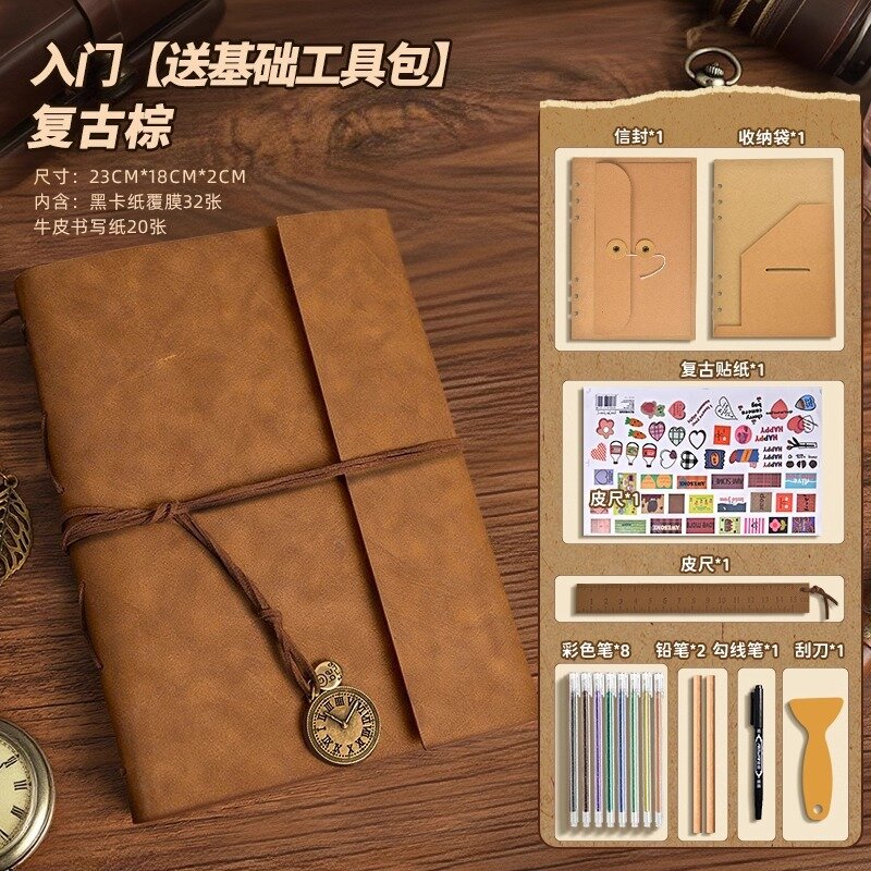 Фотоальбом Ретро Пара Памятный альбом Фоторамка Самоклеящийся Ручная работа DIY Журнал Фотокнига Открытка Записная книга