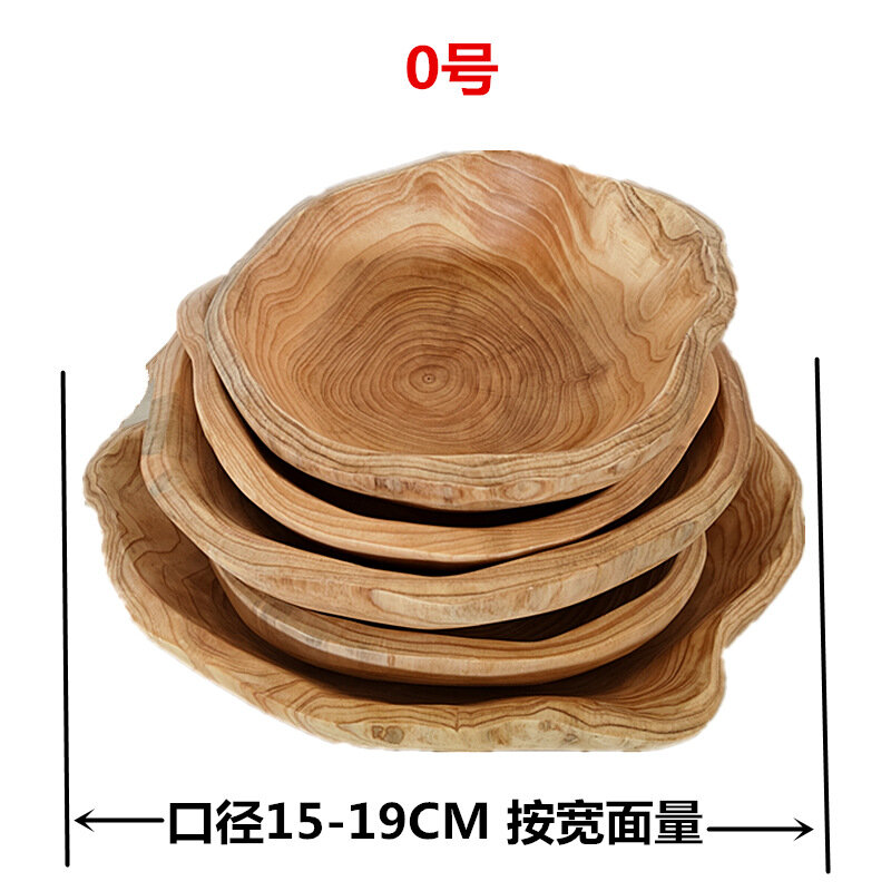 Поднос для фруктов в стиле ваби-саби из массива дерева, тарелка для фруктов из натурального корня дерева, деревянный поднос, деревянная фруктовница, деревянная тарелка, деревянный таз, деревянная миска.