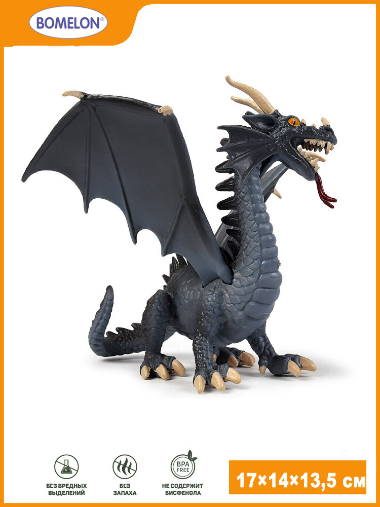 Фигурки животных для детей, Лазурный Змей Небес (Skyflying Blue Dragon ) 17 cm , Модель волшебного дракона, Мифические Существа, игрушки для мальчиков