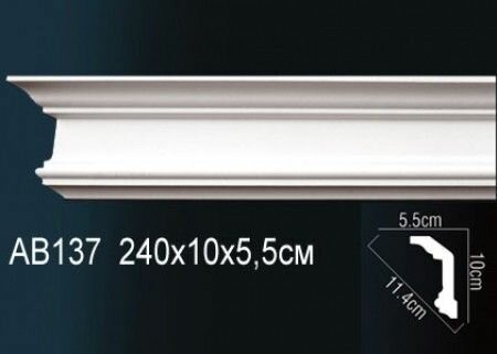 Карниз Потолочный для Ремонта Perfect AB137 Д240xШ5.5xВ10 см /Перфект.