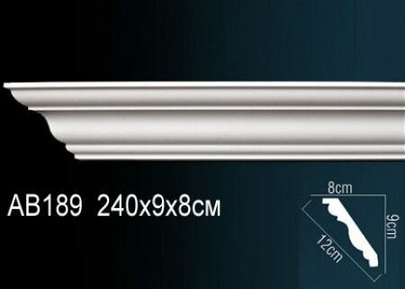Карниз Потолочный для Ремонта Perfect AB189 Д240xШ8xВ9 см /Перфект