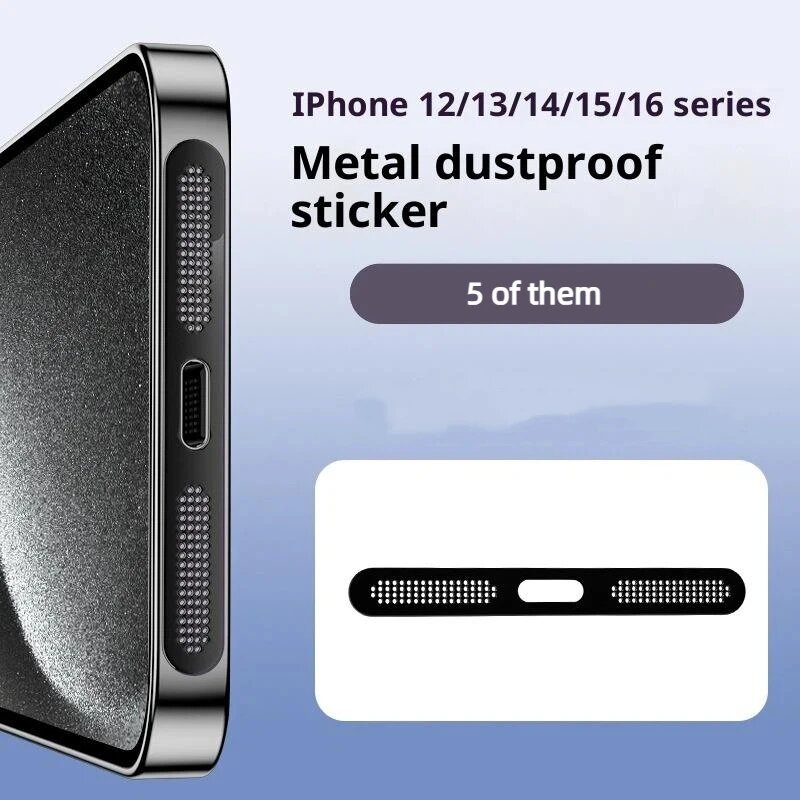 5/80 шт, отверстие для динамика, защита от пыли, сетка для телефона 16 Pro 15 14 13 12 серии, металлическая пылезащитная сетка, наклейка A7