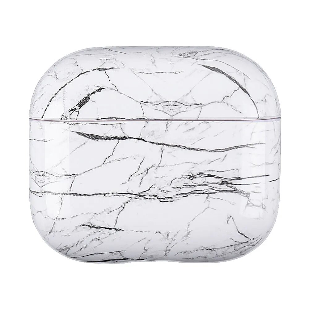 Чехол VEVICE мраморный для AirPods 4 Серебряный, For AirPods Pro 3, s01