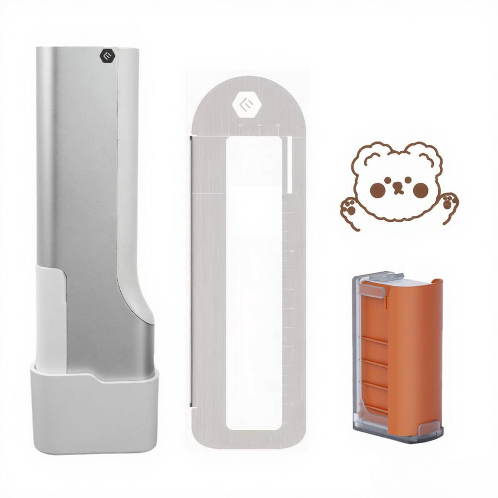 Printpen Наладный принтер для еды Портативный мини-принтер для кофе лате-арта Инкжет для дизайна DIY-узоров BT беспроводное соединение Для ресторанов пекарен кафе Хлеб Печенье Торт В комплект входят 3 штуки Цвета чернила: коричневый, красный, черный (по