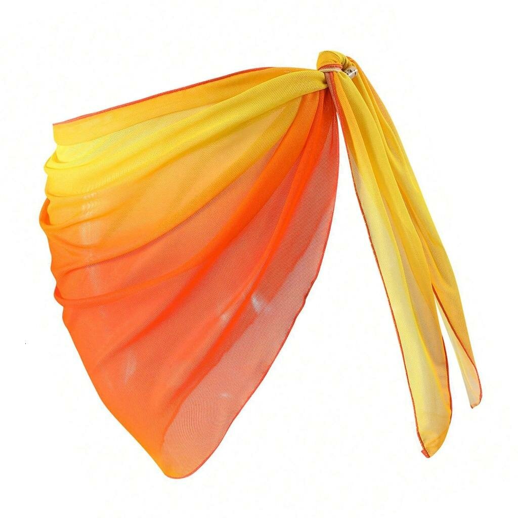 Пляжный купальный халат-накидка для женщин, Желтый