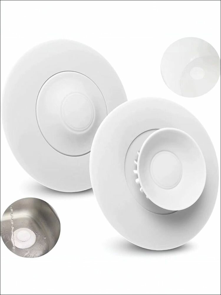 Силиконовая пробка и фильтр, для слива в ванной и раковине 2 в 1, пробка для ванной и кухни с редуктором