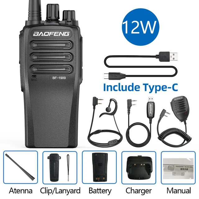 Baofeng BF-1909 Высокомощная дальнобойная рация для 50 гражданских команд, для активного отдыха и самостоятельных путешествий