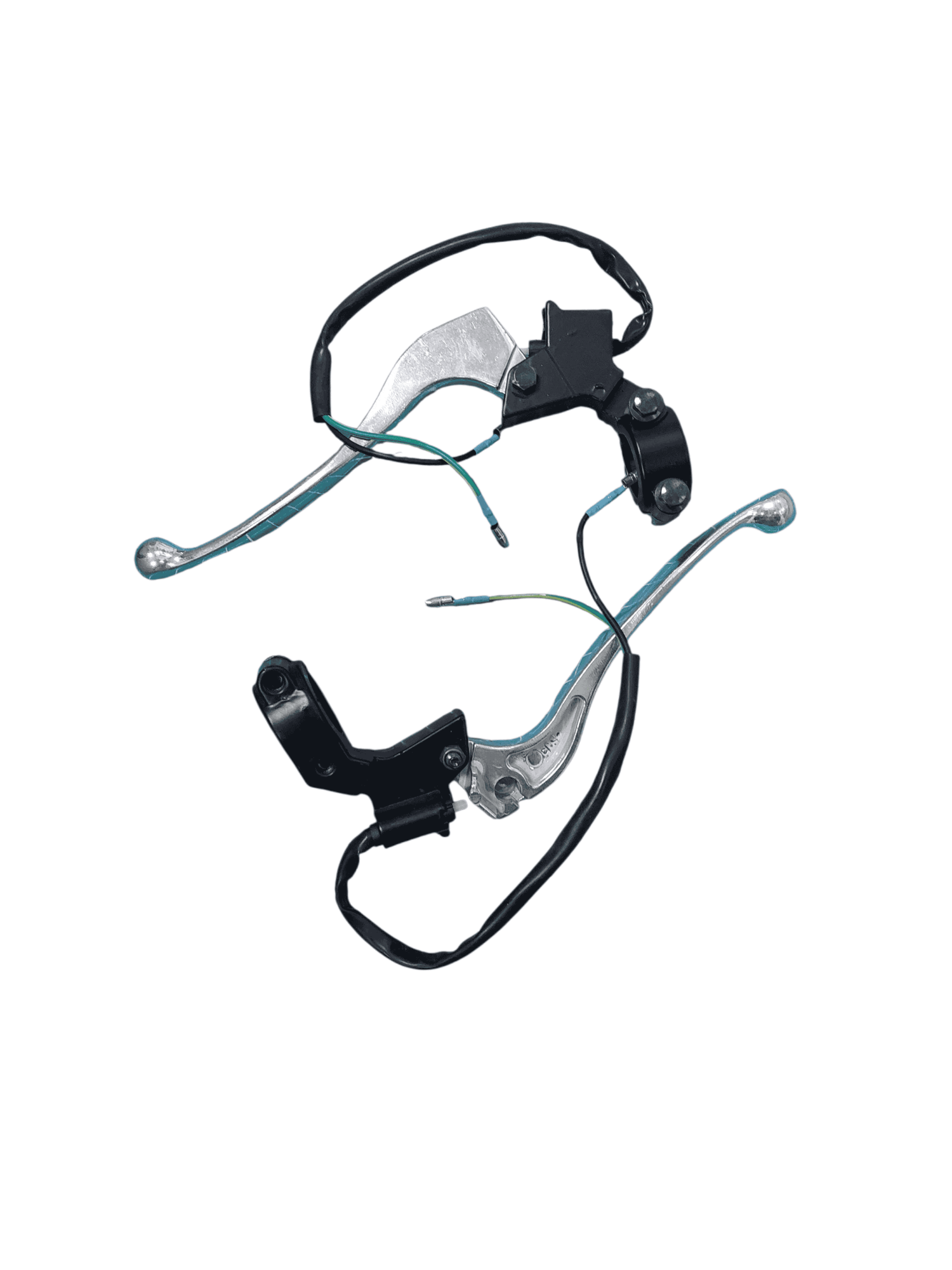 Рычаг тормоза левый + правый в сборе с хомутами