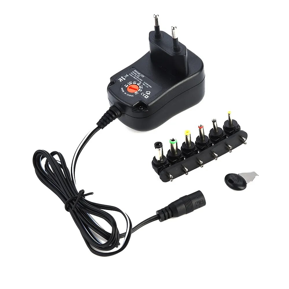 Блок питания с регулируемым напряжением 12 Вт, 3-12 В постоянного тока, 1,2 А, выходной адаптер для электронных проектов DIY