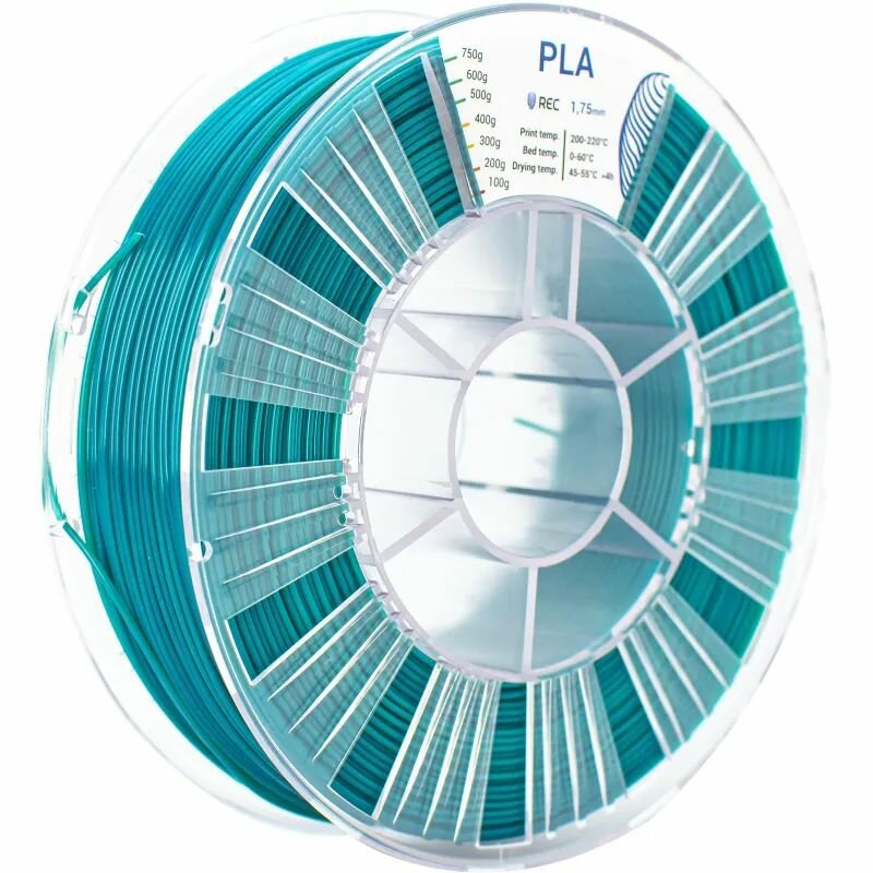 Катушка для 3D-принтера REC PLA пластик, 1,75 мм, зеленый, матовый