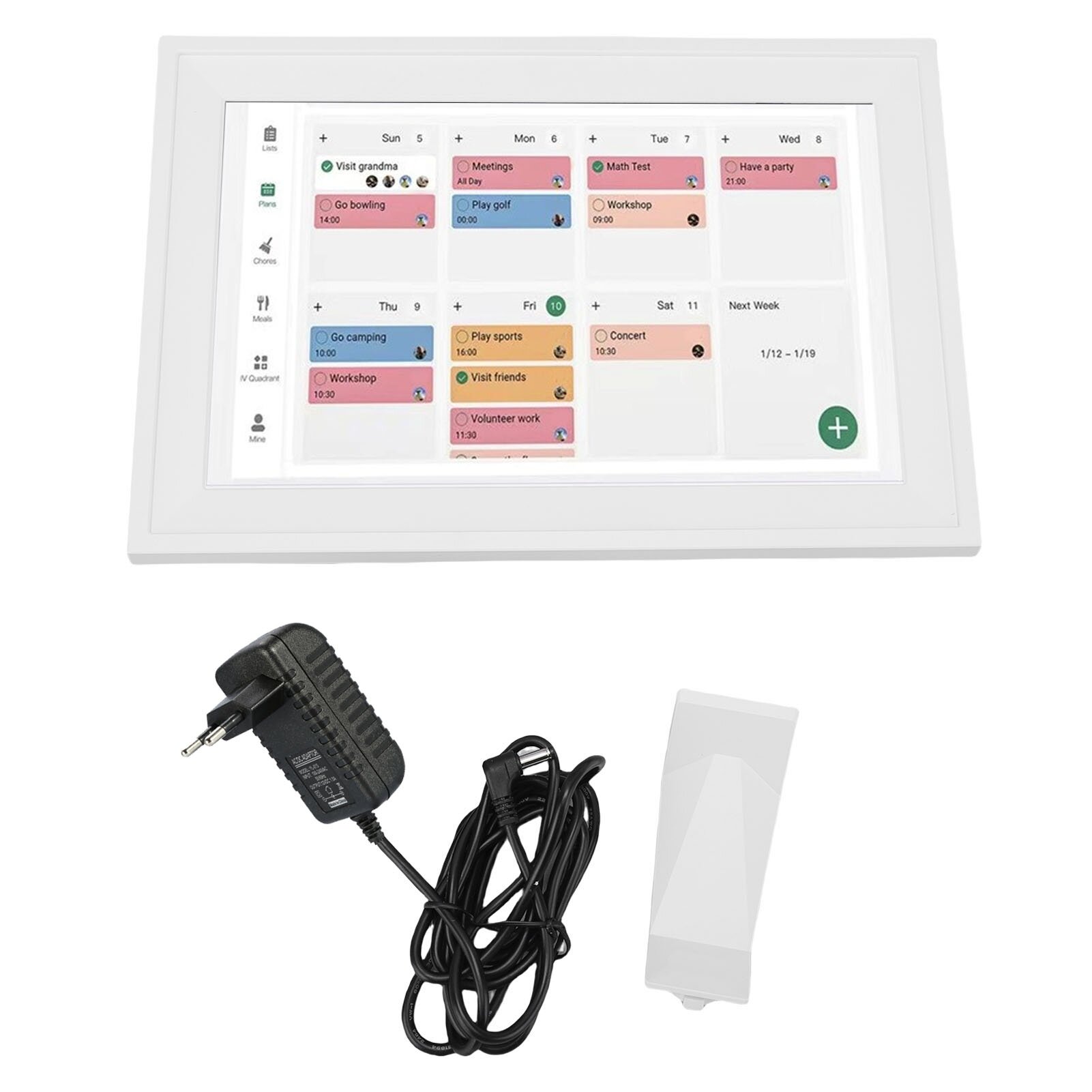 Цифровой календарь 15,6 дюймов, интерактивный сенсорный экран 1080p, Wi-Fi, электронный планировщик семейных дел и расписания для дома.