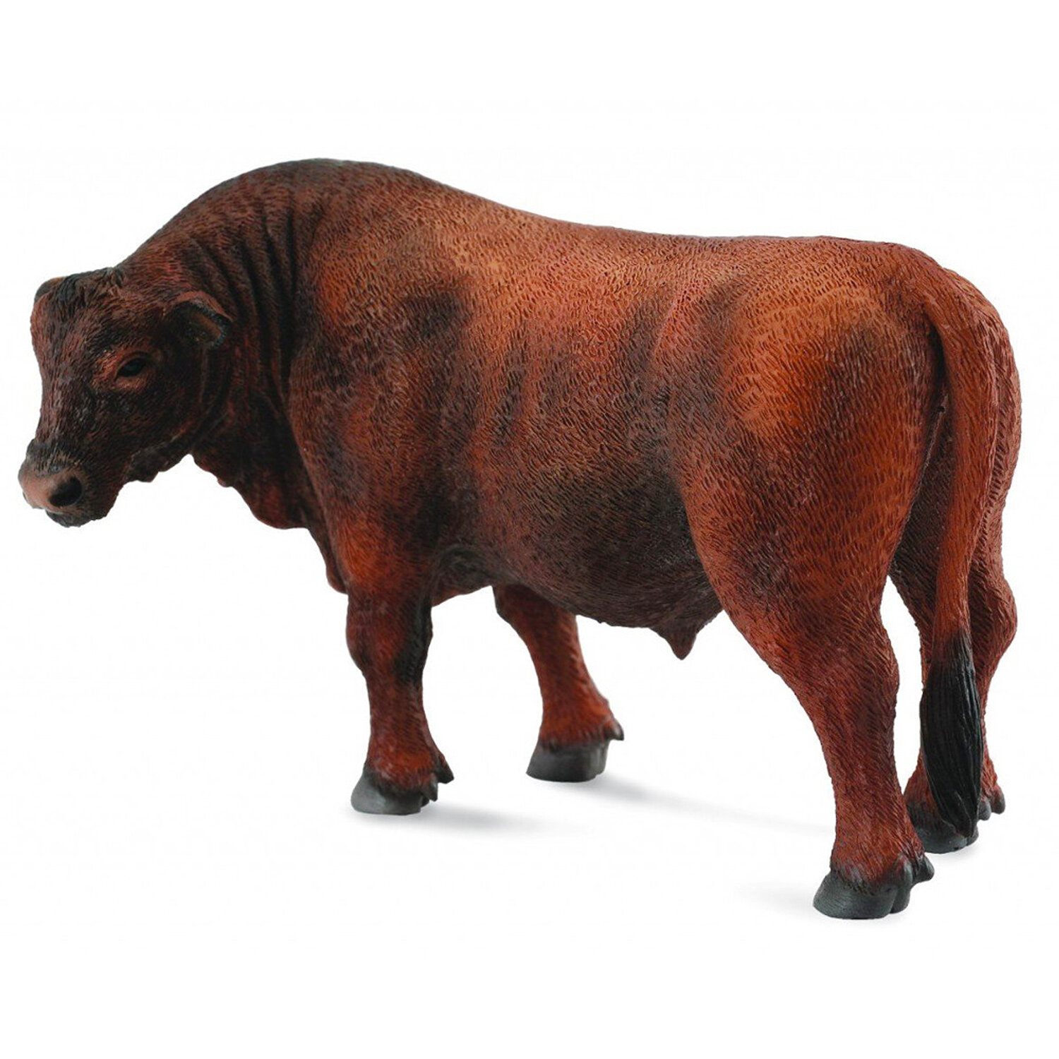 Коллекционная фигурка Collecta Бык Красный Ангусский, пластик, 12x6x6.5 см
