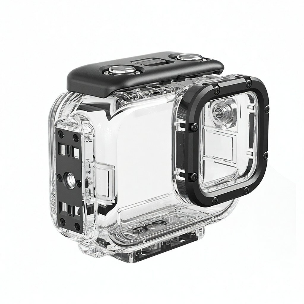 AMagisn Чехол для спортивной камеры Водонепроницаемый Чехол для ныряния Подводный 60M Защитный чехол Для камеры Аксессуар для фотографии Замена для Insta360 Ace Материал: PC + Стекло Вес: около 125г Размеры: 97.2 * 49.9 * 78.6мм Список упаковки: 1 *