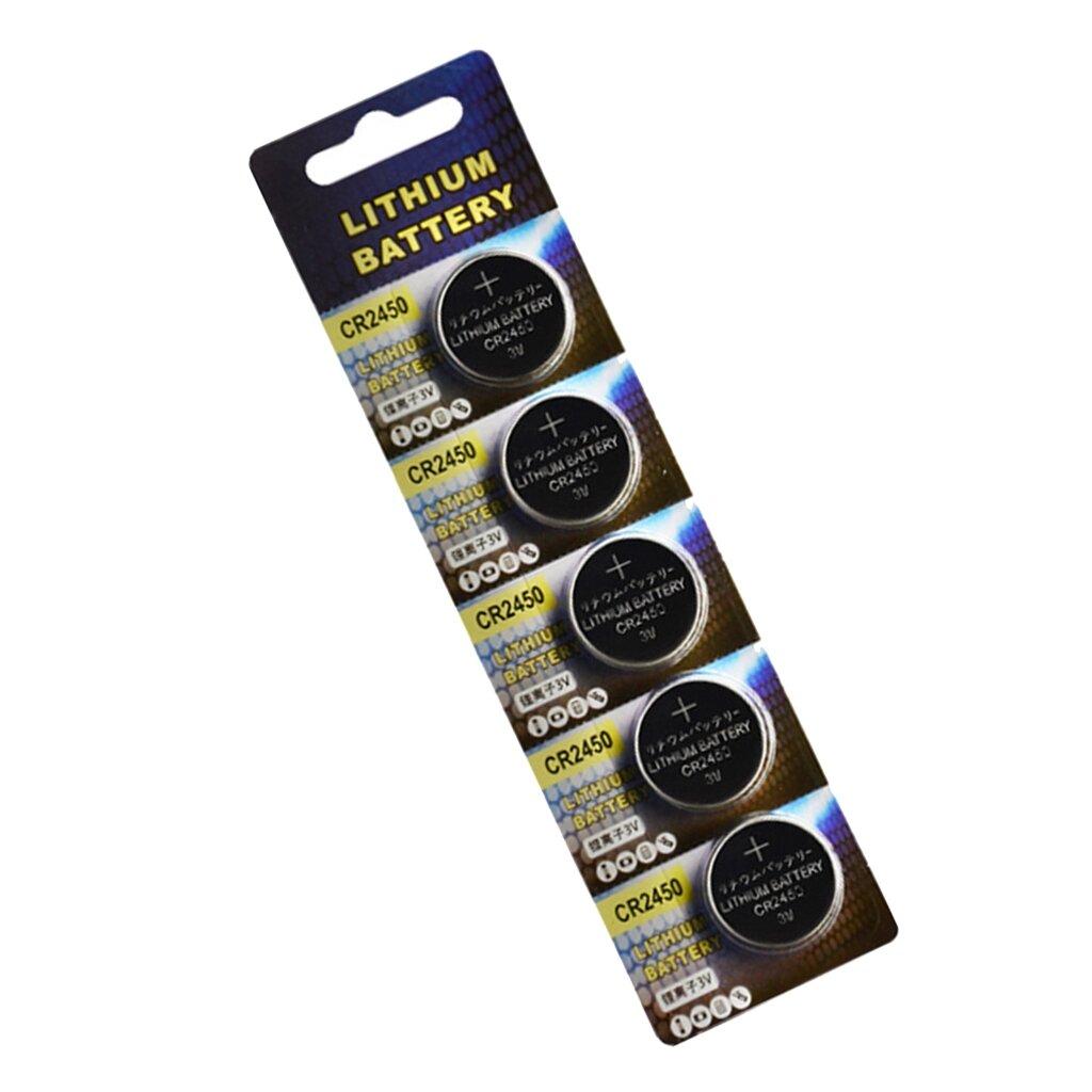 5 штук CR2450 Батарейки для Пультов Автомобилей Малых Устройств