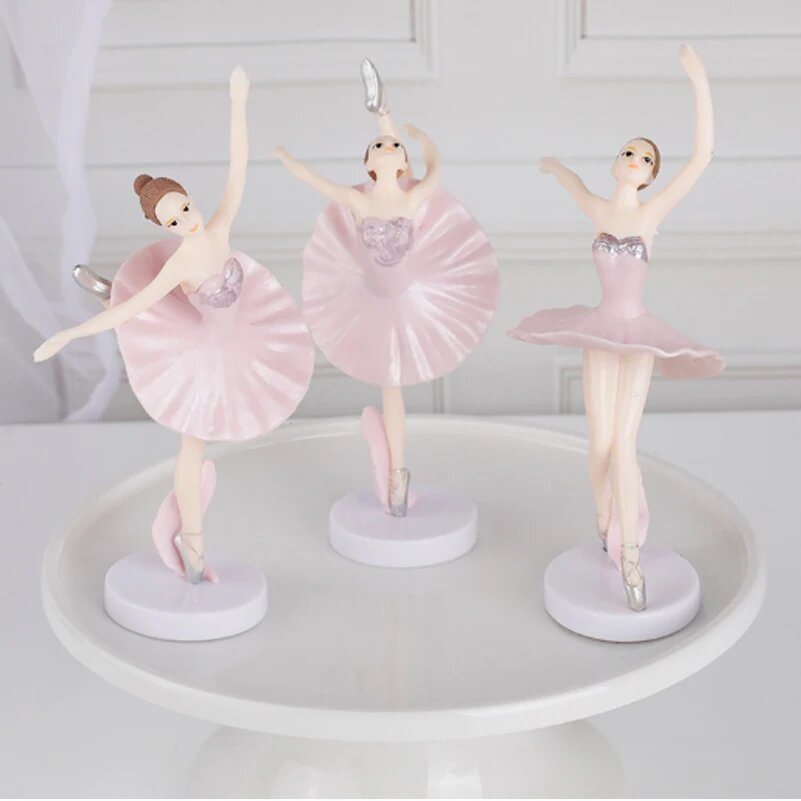 Украшение для торта "Танцующие балерины" Розовый, pink