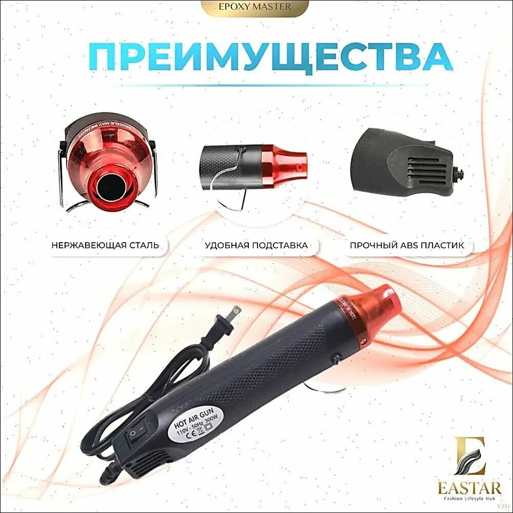 Мини фен для термоусадки/свечей/для эмбоссинга — фото 1