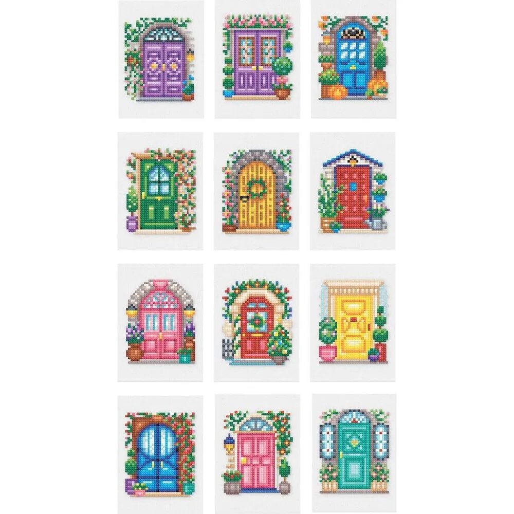 Диамантная картина в стиле 5D, набор из 12 мини-картин, холст 16 20 см, смола