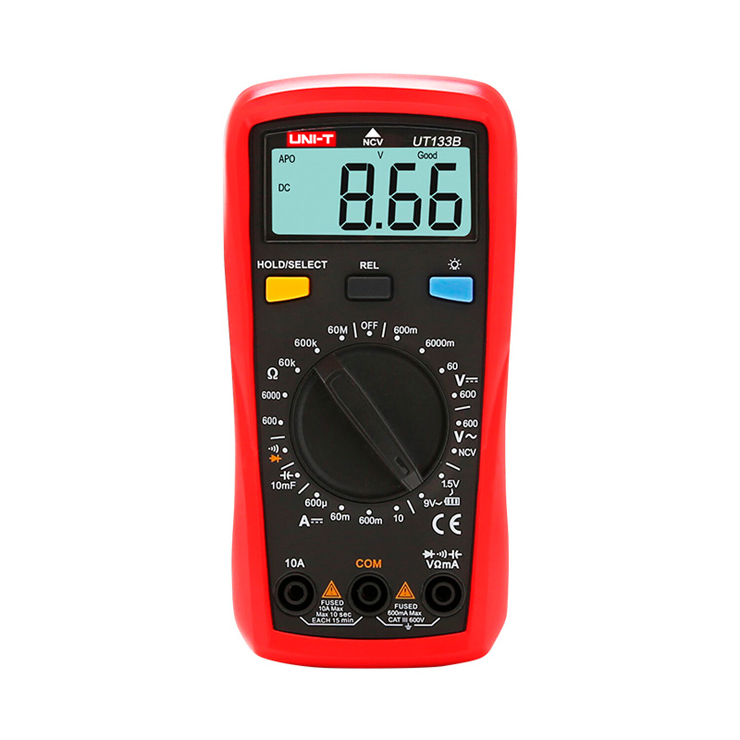 Мультиметр UNI-T UT133B, CAT III, NCV, подсветка ЖК-дисплея, 2 батареи ААА