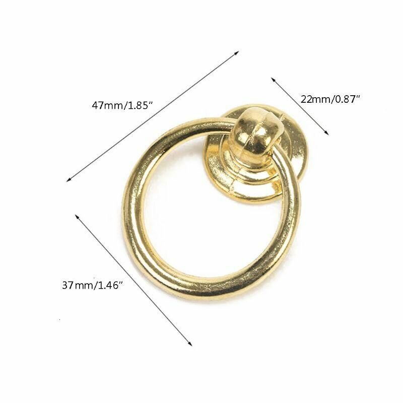 Миниатюрные ретро ручки для шкафов, круглые ручки для комодов и кухонных шкафов, креативный декор для мебели, 10