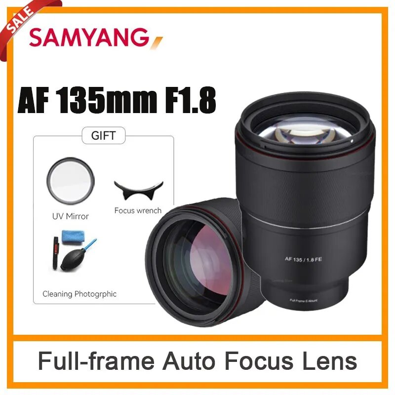 Samyang AF 135 мм F1.8 объектив с автофокусом FE, полнокадровый объектив с большой диафрагмой для камер SONY FE с креплением Alpha 1/7/7II/7III/7S