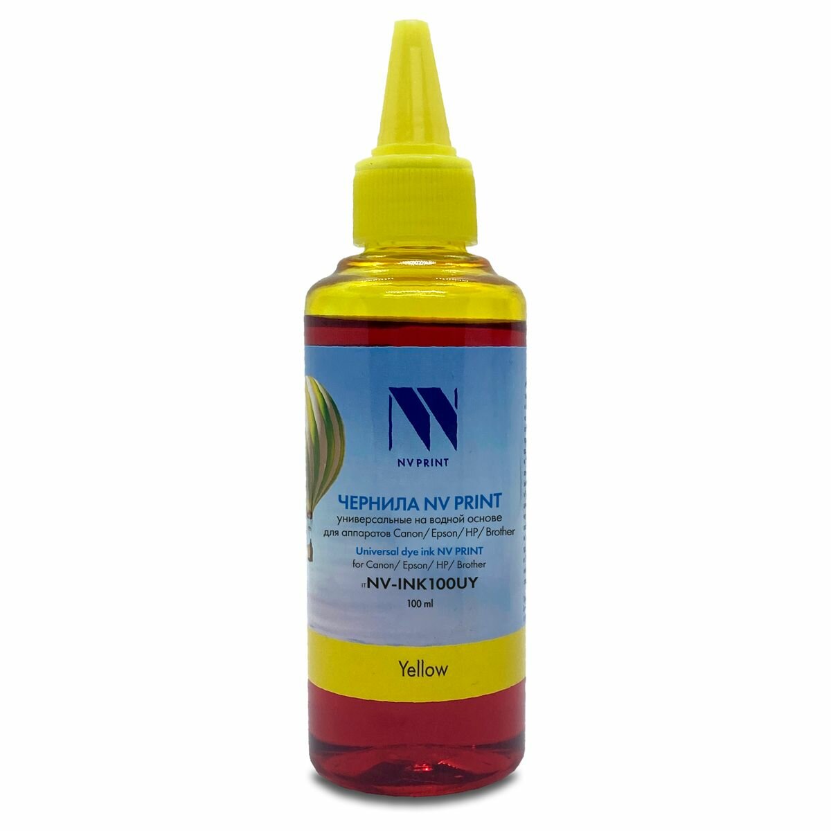 Чернила совместимые NV Print универсальные для Сanon, Epson, НР, Brother (100 ml) Yellow (NV-INK100UY)